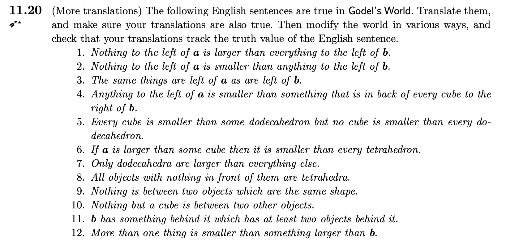 Solved 11.20 (More translations) ﻿The following English | Chegg.com