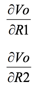 Solved Vo=Vs×R1+R2R2∂R1∂Vo ∂R2∂Vo | Chegg.com