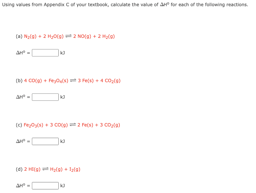 Solved Using values from Appendix C of your textbook, | Chegg.com