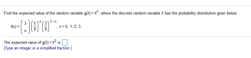 Solved Find the expected value of the random variable g | Chegg.com