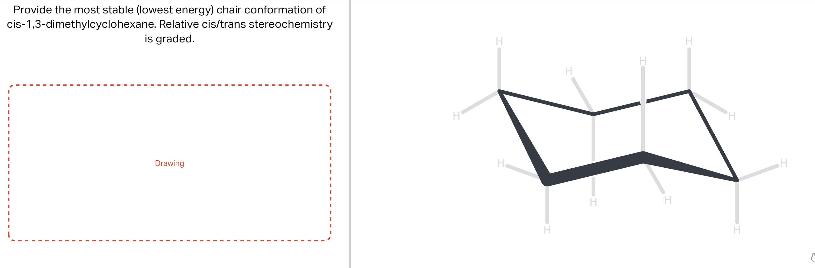 Solved Provide the most stable (lowest energy) chair | Chegg.com