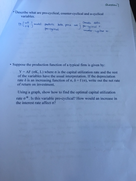 Solved Describe what are pro-cyclical, counter-cyclical and | Chegg.com