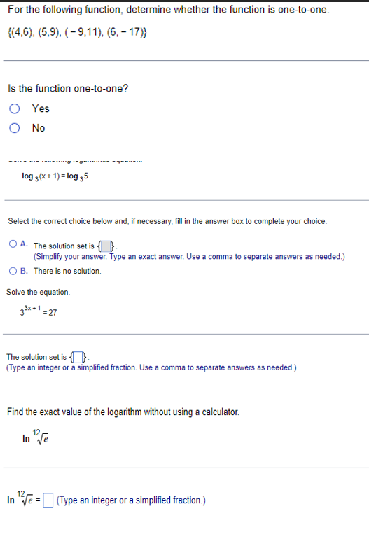Solved For the following function, determine whether the | Chegg.com