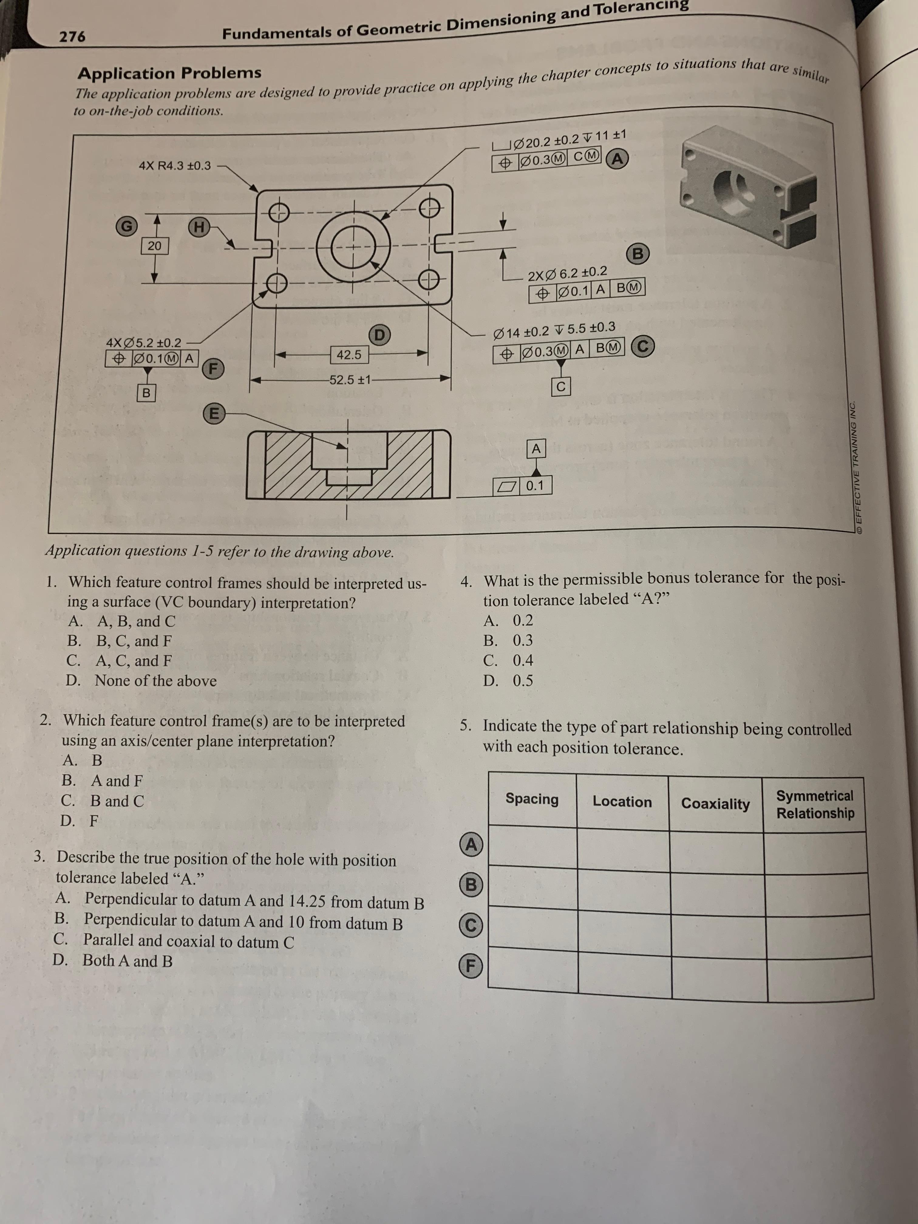 Solved 1. Which feature control frames should be interpreted | Chegg.com