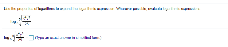Solved Use the properties of logarithms to expand the | Chegg.com