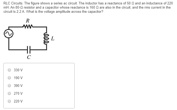 Solved RLC Circuits: The figure shows a series ac circuit. | Chegg.com