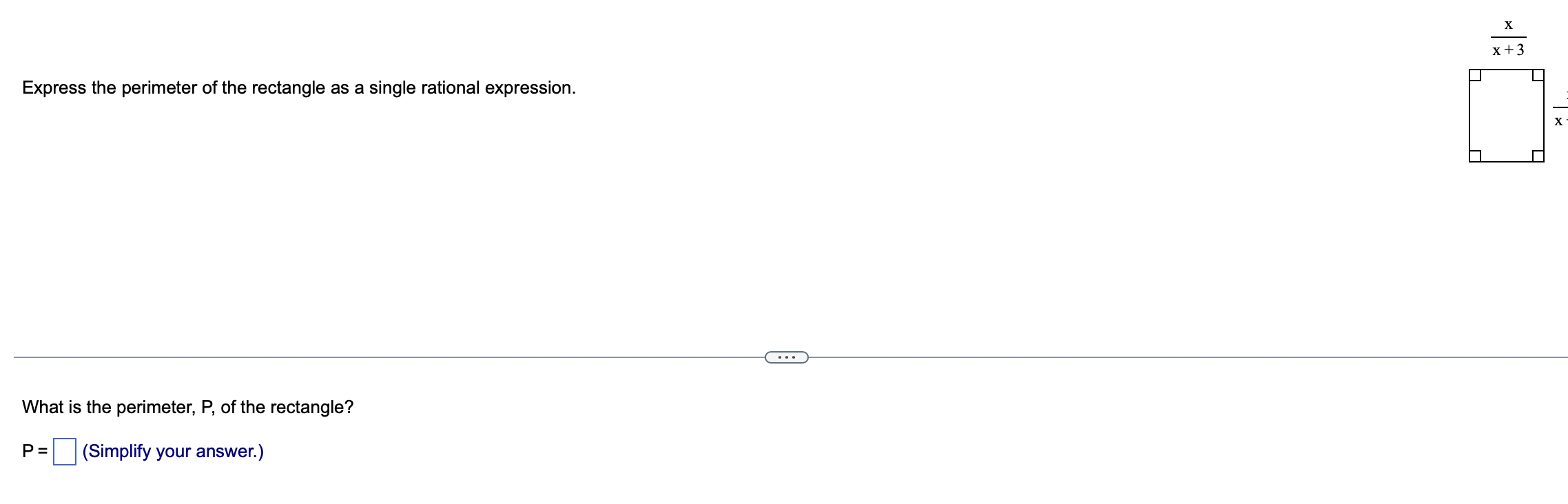 Solved Express the perimeter of the rectangle as a single | Chegg.com