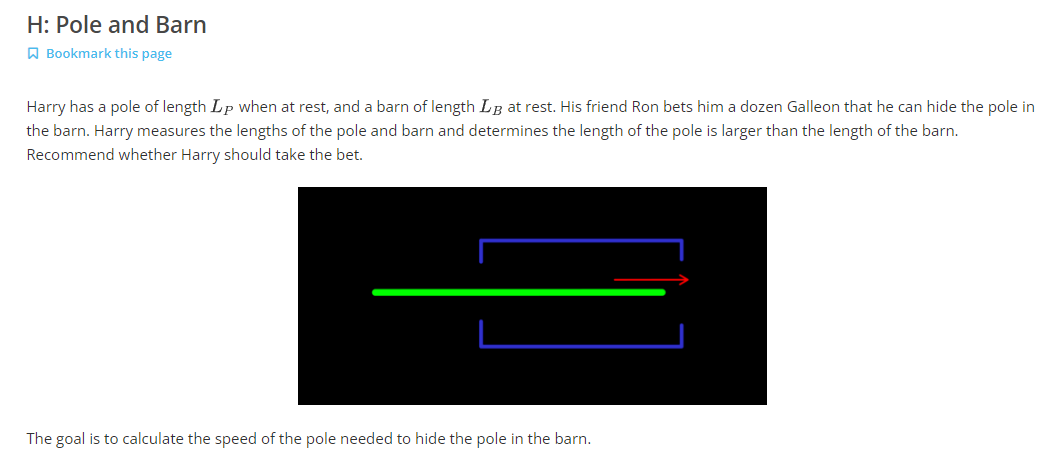 Solved Harry has a pole of length LP when at rest, and a | Chegg.com