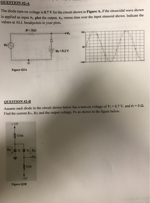 Solved The diode turn-on voltage is 0.7 V for the circuit | Chegg.com