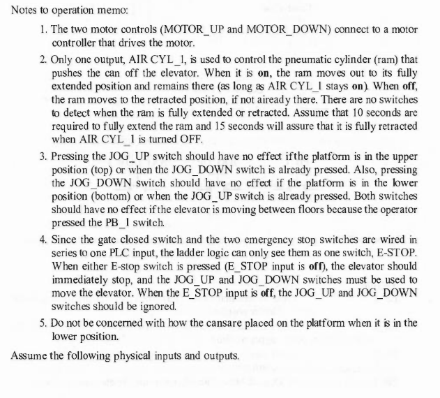 Solved P6-5. Erbia Elevator Control. Using the function | Chegg.com