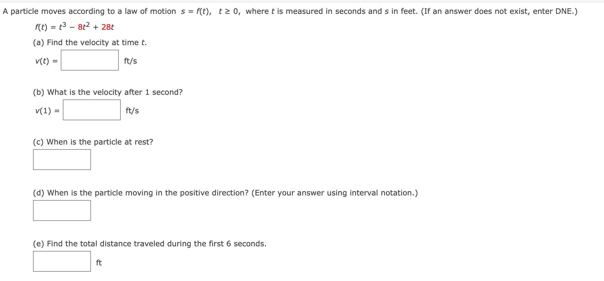 Solved A particle moves according to a law of motion | Chegg.com