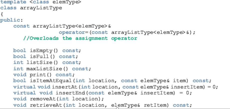Solved In c++ please! Write the definition of the class | Chegg.com