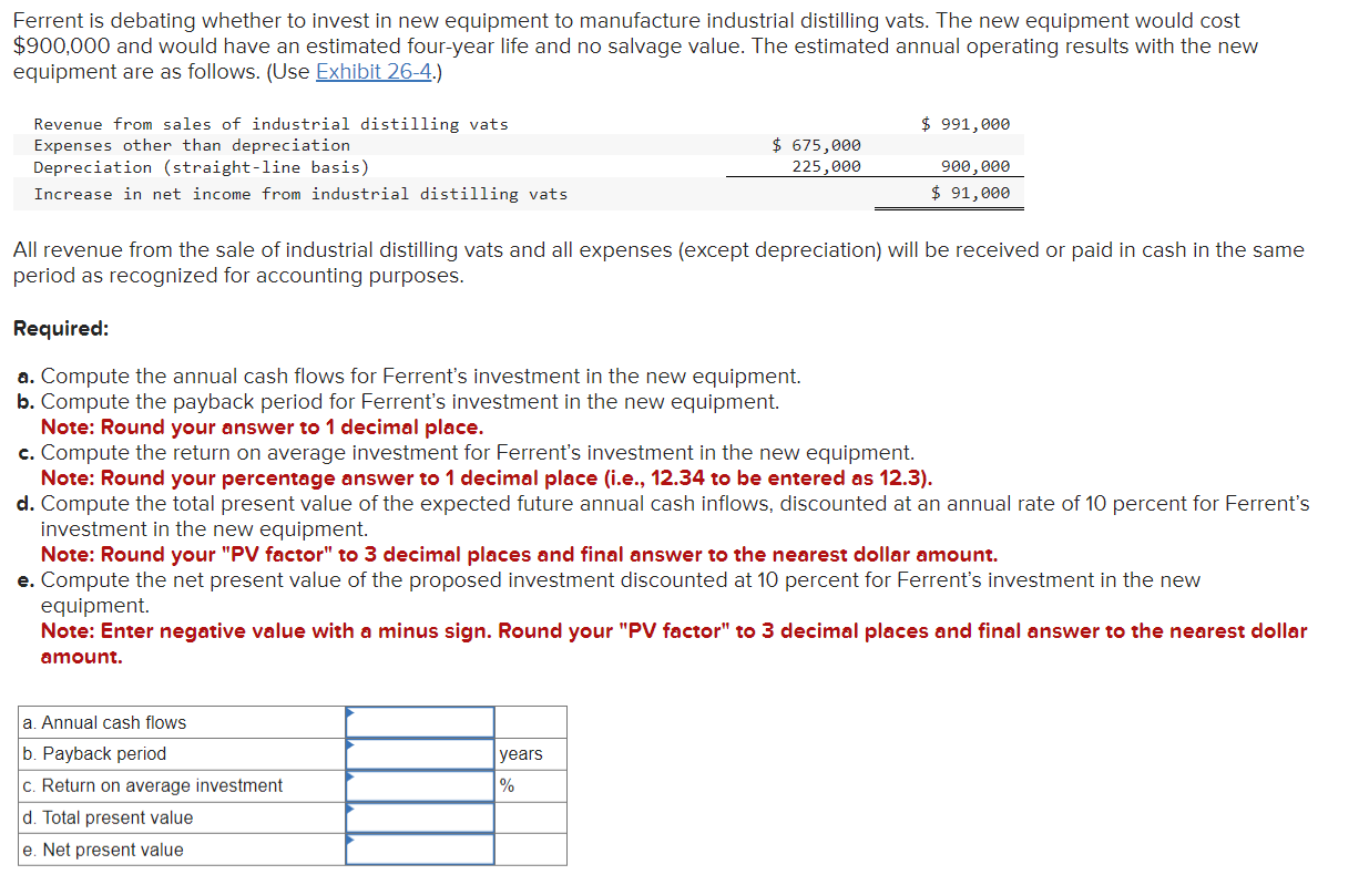 Solved Ferrent is debating whether to invest in new | Chegg.com