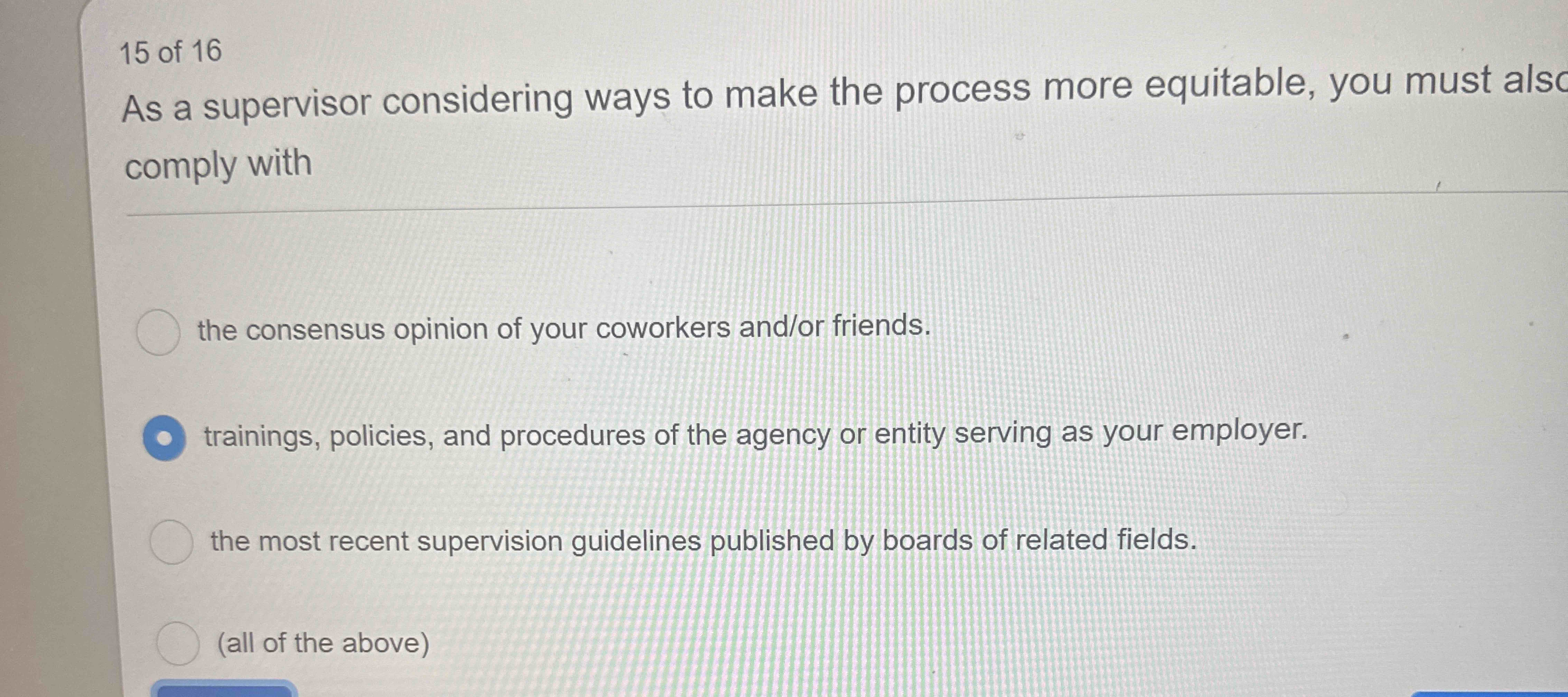 Solved 15 ﻿of 16As a supervisor considering ways to make the | Chegg.com