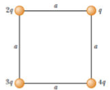 Solved Consider the figure given below having four charges | Chegg.com