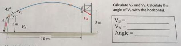 Solved 45° Calculate VA and V.. Calculate the angle of V, | Chegg.com