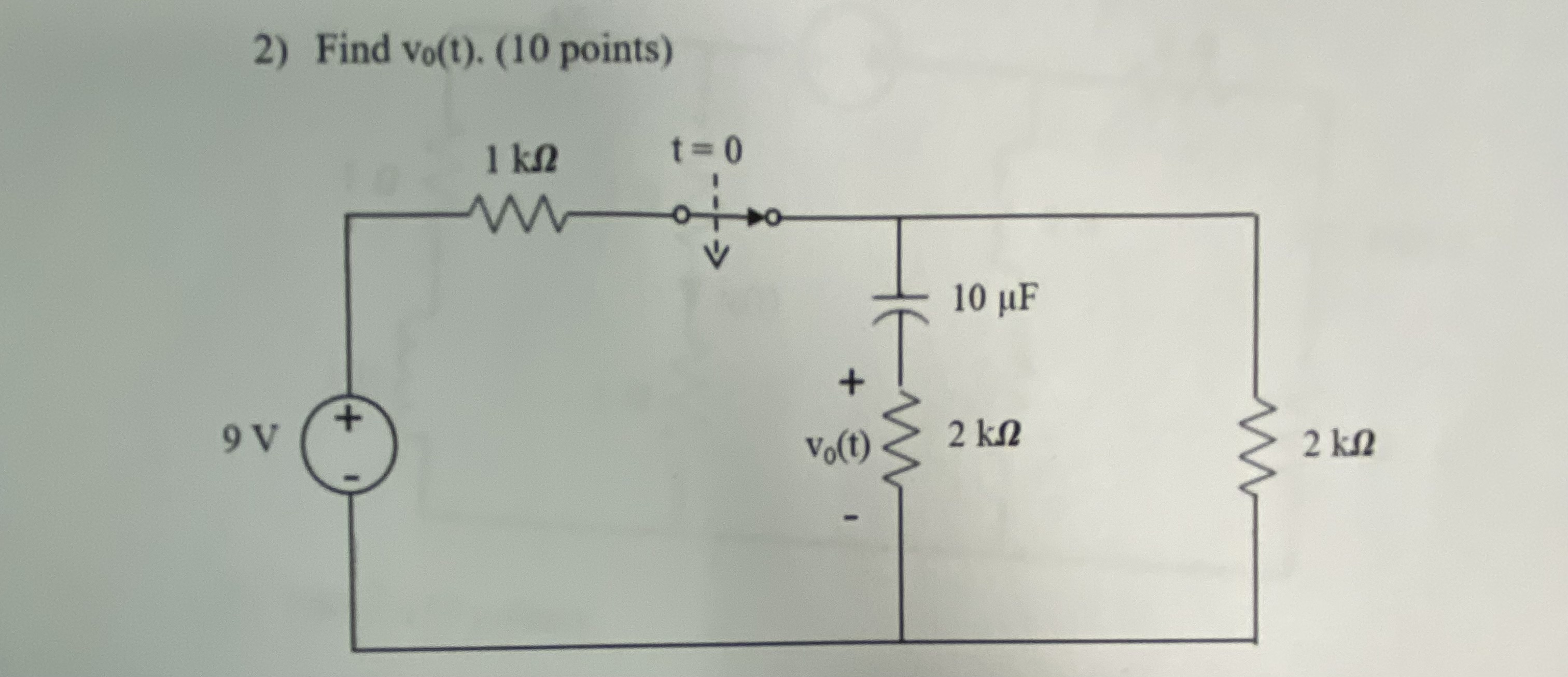 Solved 2) Find v0(t). ( 10 points) | Chegg.com
