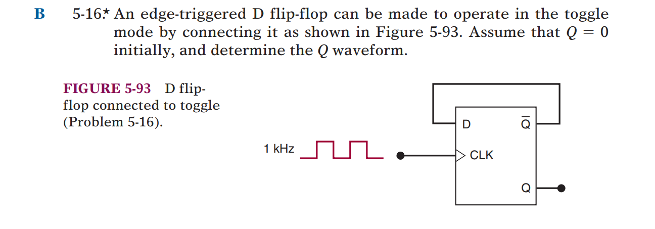 3 5-16. An edge-triggered D flip-flop can be made to | Chegg.com