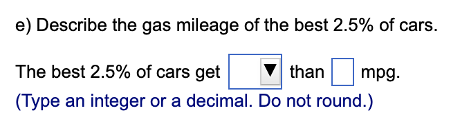 Solved Environmental Protection Agency (EPA) fuel economy | Chegg.com