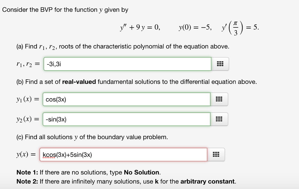 Solved Consider the BVP for the function y given by (5)-s | Chegg.com