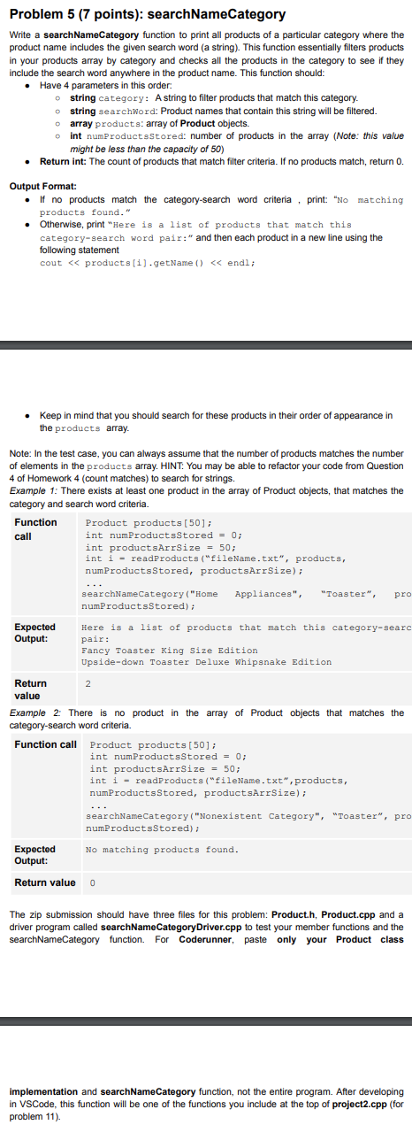 Solved For your solution to Project 2 problems, you are not | Chegg.com