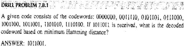 Solved A given code consists of the codewords: | Chegg.com