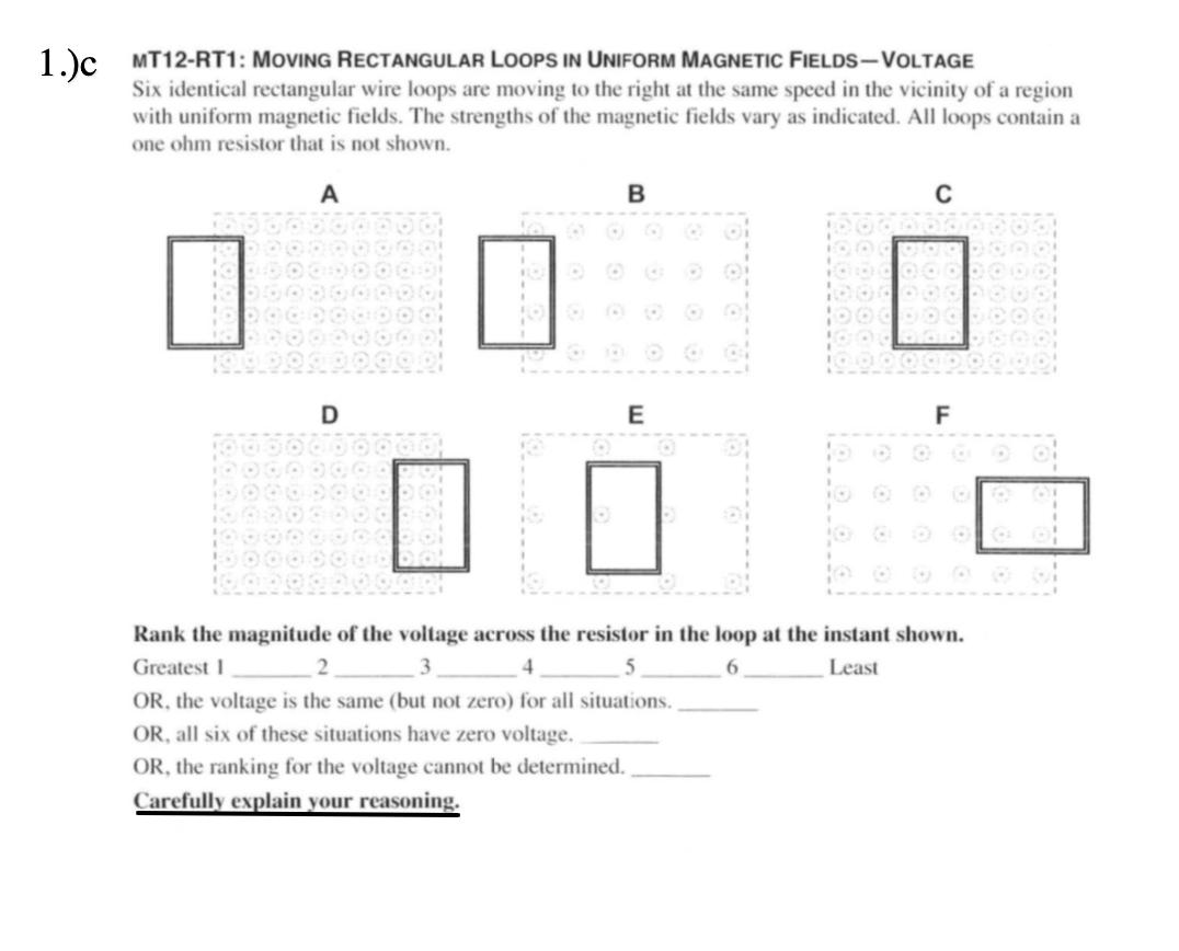 Solved 1.)a MT11-RT1: MOVING RECTANGULAR LOOPS IN UNIFORM | Chegg.com