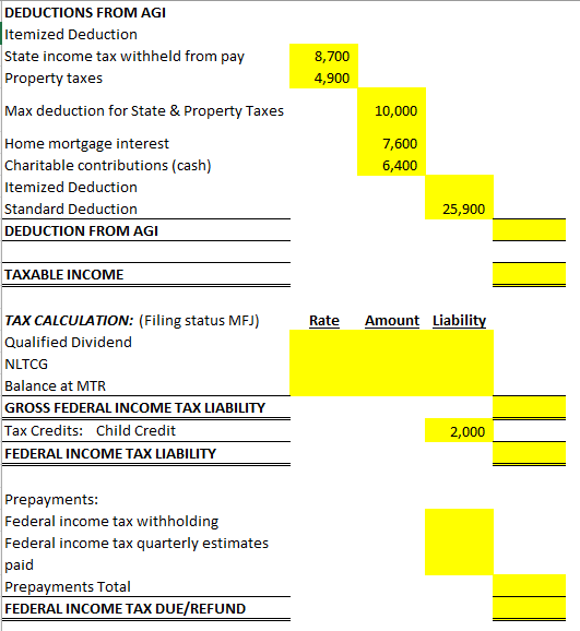 CALCULATING INDIVIDUAL TAX Harris and Willa B. | Chegg.com