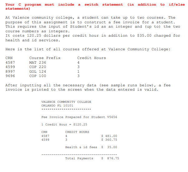 Solved Program In C Please Use Comments In The Code And 2312