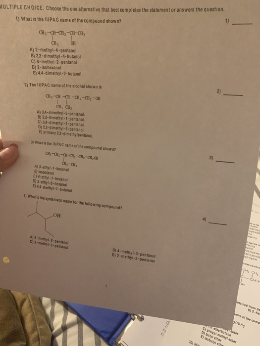 Solved AULTIPLE CHOICE. Choose the one alternative that best | Chegg.com