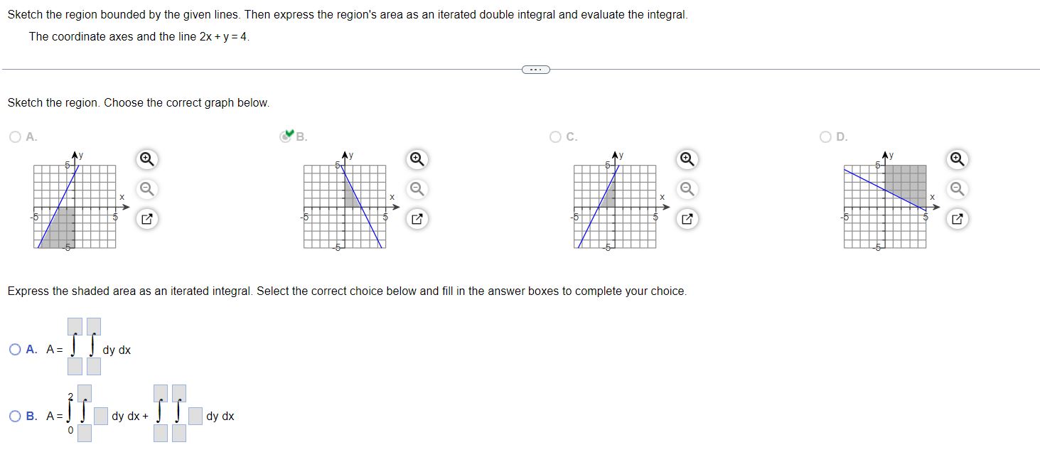 Solved Set up the iterated integral and solve it. | Chegg.com