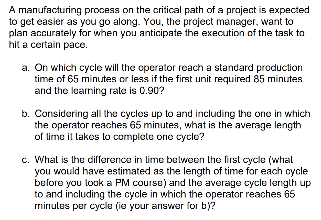 Solved A manufacturing process on the critical path of a | Chegg.com