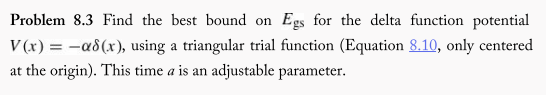 Solved Problem 8.3 Find the best bound on Egs for the delta | Chegg.com
