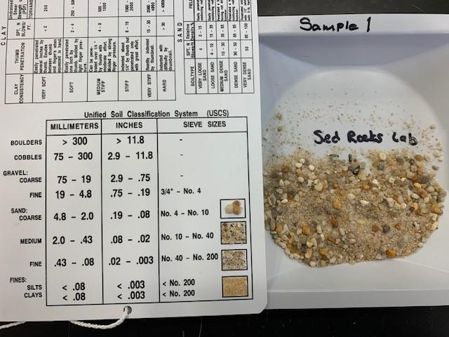 Solved Examine Sediment Samples 1 & 2, Color pictures | Chegg.com