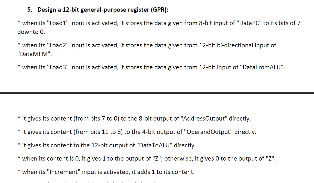 Design the following VHDL module and top module. Here | Chegg.com