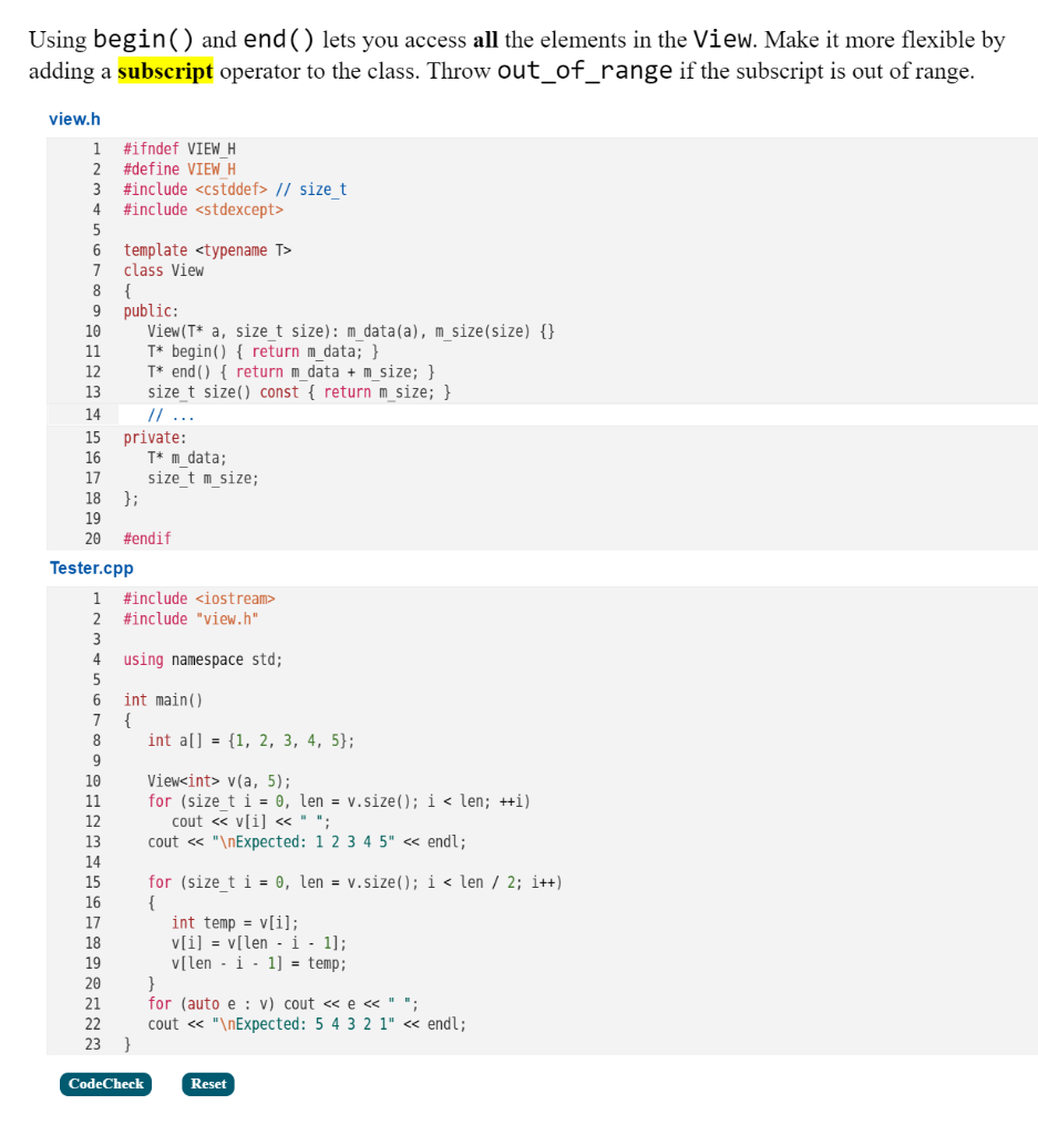 Solved Using begin() and end ( ) lets you access all the | Chegg.com