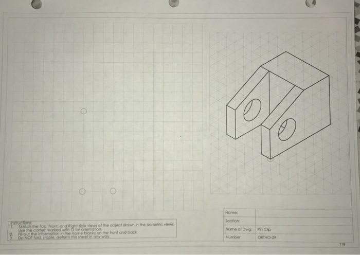 Solved 0 Name Section Name of Dwg Pin Clp Number 1 Skeich | Chegg.com