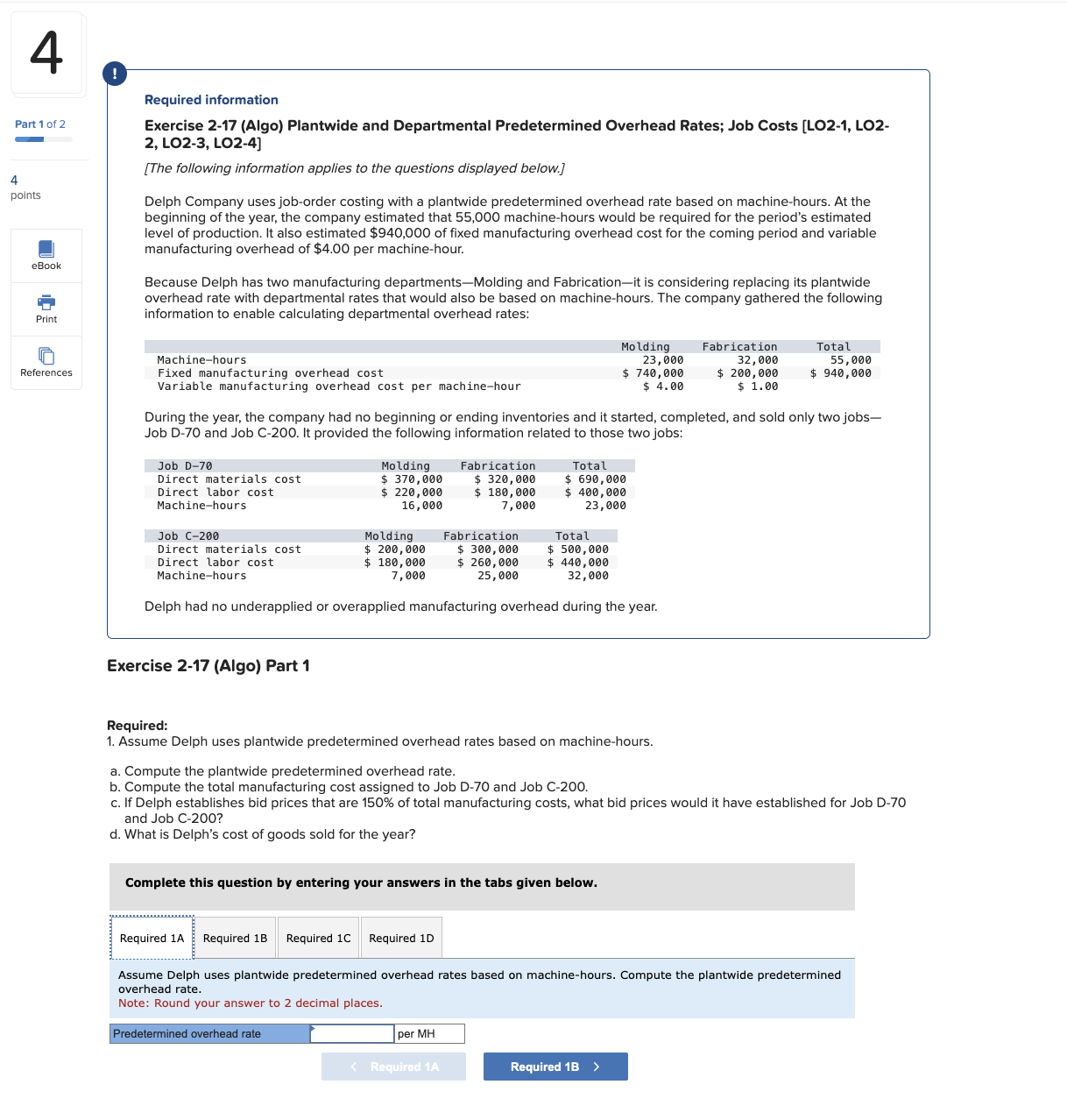 Solved IT SAID THESE ANSWERS WERE INCORRECT:Plantwide | Chegg.com