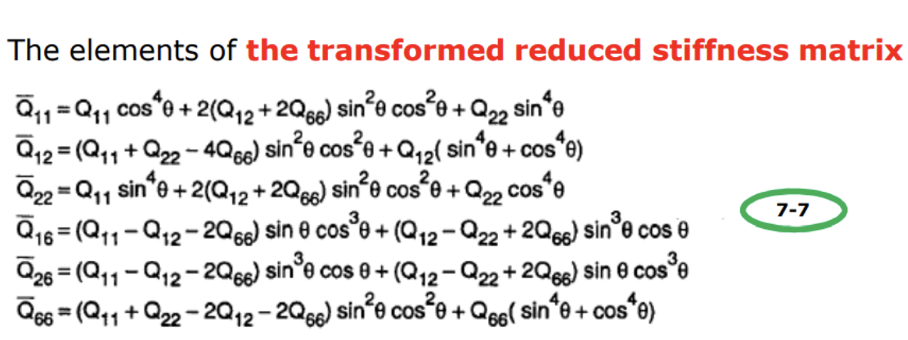 Solved calculate transformed stiffness matrices if the 2-D | Chegg.com