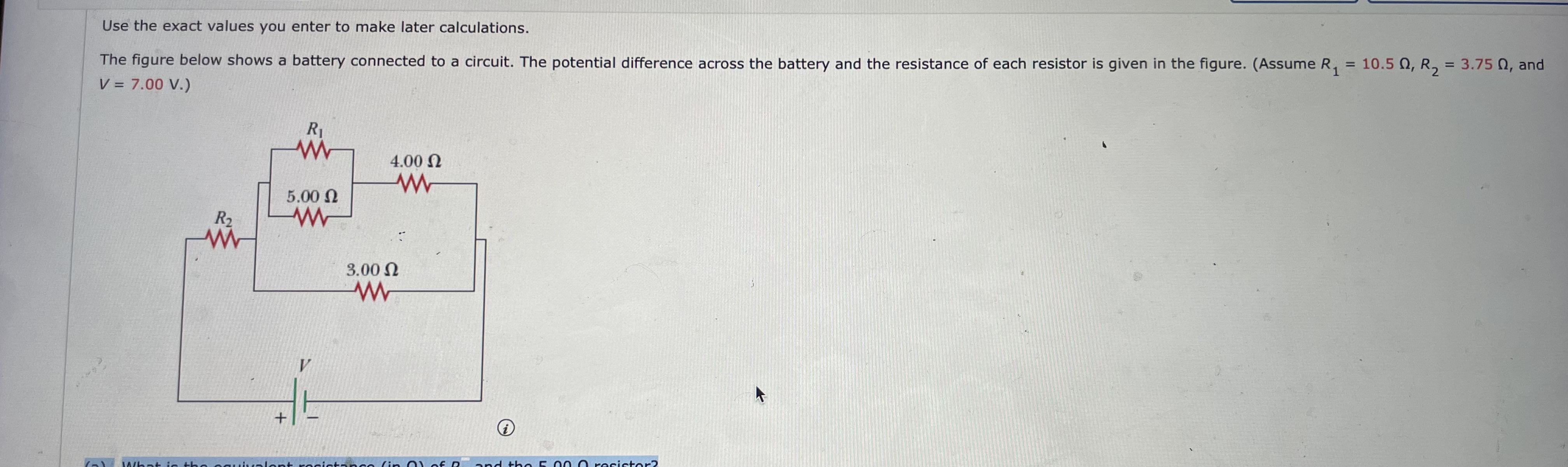 Solved Use the exact values you enter to make later | Chegg.com