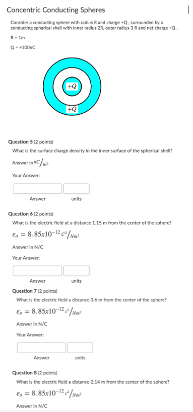 Solved | Concentric Conducting Spheres Consider a conducting | Chegg.com