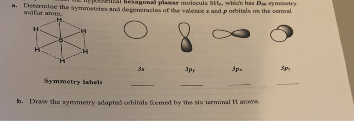 Solved ic ly pthetical hexagonal planar molecule SH6, which | Chegg.com