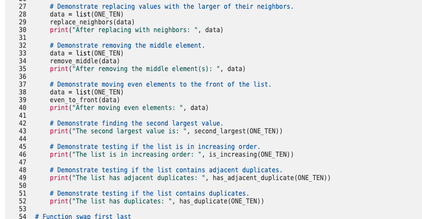 Solved Write list functions that carry out the following | Chegg.com