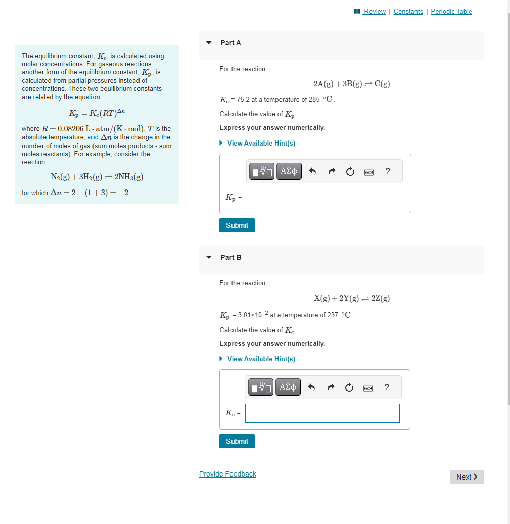 Solved The equilibrium constant, Kc, ﻿is calculated | Chegg.com