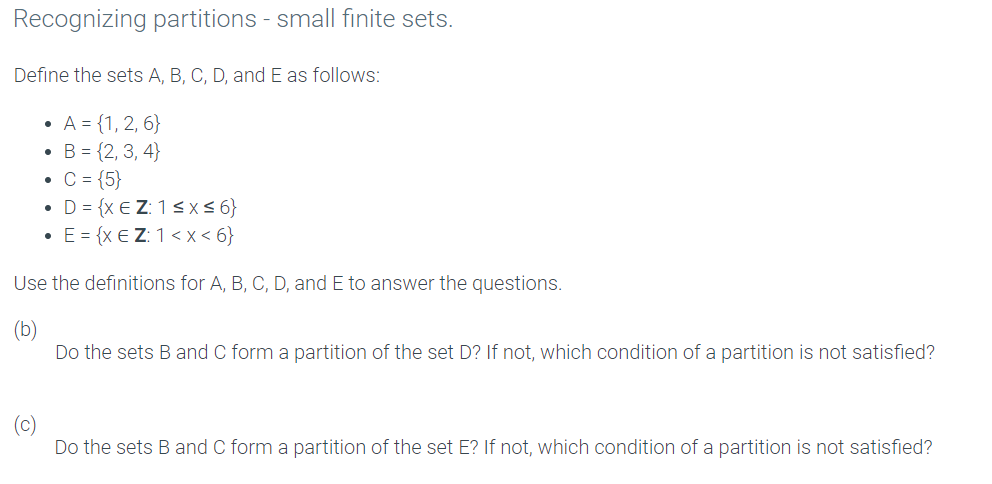 Solved Discrete Math: Partitions | Chegg.com