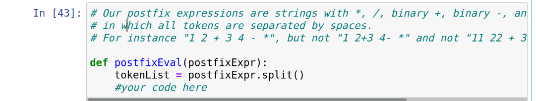 In this lab you will write a function postfixEval | Chegg.com