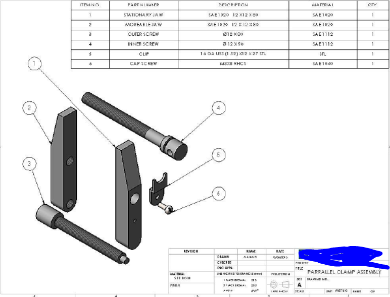 Solved Assembly and Detail Drawing - Metric: Dimensions are | Chegg.com
