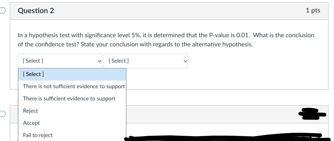 Solved In a hypothesis test with significance level 5%, it | Chegg.com