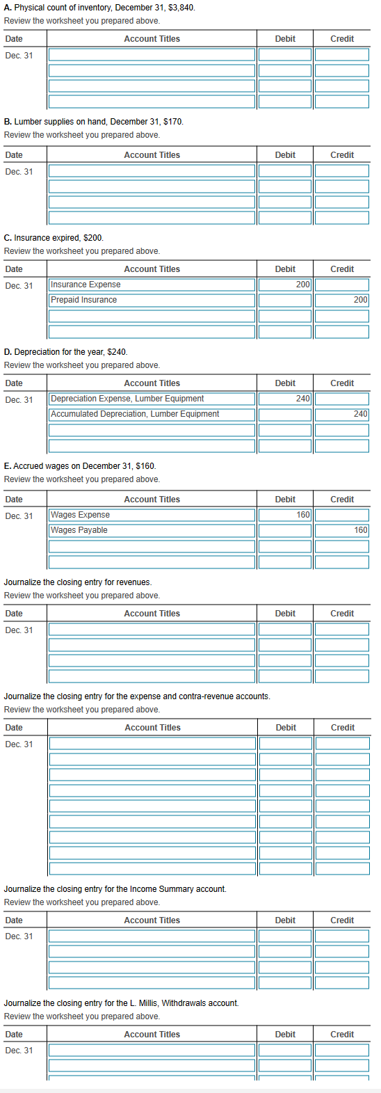 Solved Using the complete Worksheet, income statement, | Chegg.com