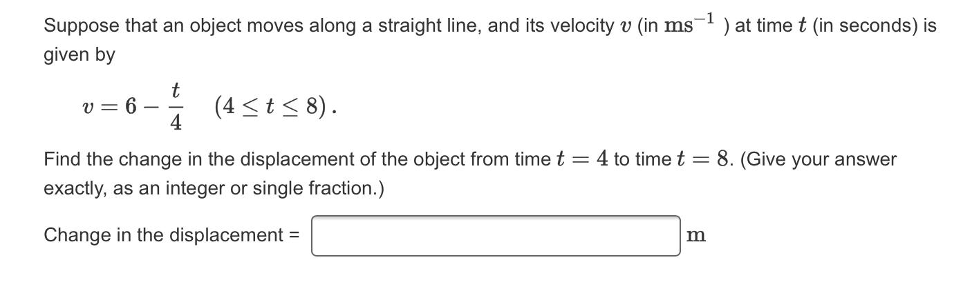 Solved ) at time t (in seconds) is Suppose that an object | Chegg.com
